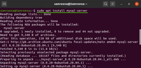 how to install mysql on ubuntu 20 04