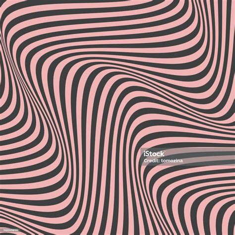 Abstract Op Art Texture With Wavy Stripes Stock Illustration Download