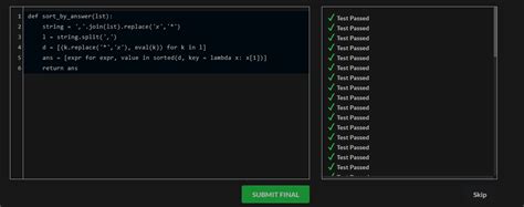 python edabit task doesn t show correct result stack overflow
