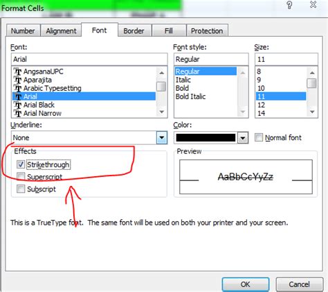 php how to set strikethrough effects for cell with maatwebsite