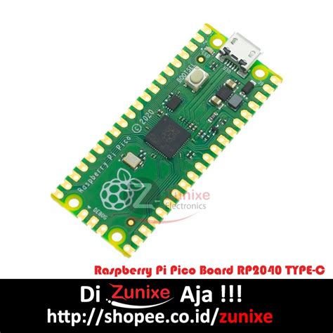 jual raspberry pi pico board rp2040 type c micro dual core 264kb arm