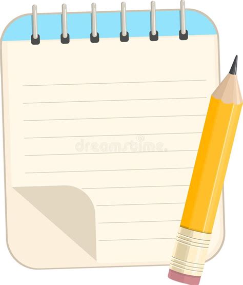 Cuaderno Y Lápiz Ilustración Del Vector Ilustración De Creativo 22120128
