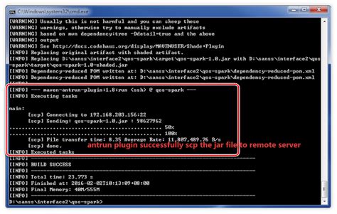 how to let maven copy scp created jar war package to