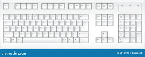 Keyboard Top View Stock Vector Image Of Side Gray 9510122