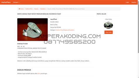 tutorial membuat website marketplace dengan codeigniter