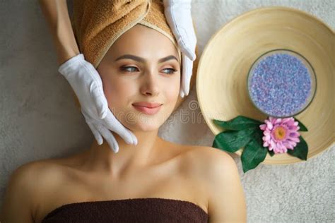 Skin And Body Care Close Up Of A Young Woman Getting Spa Treatment At