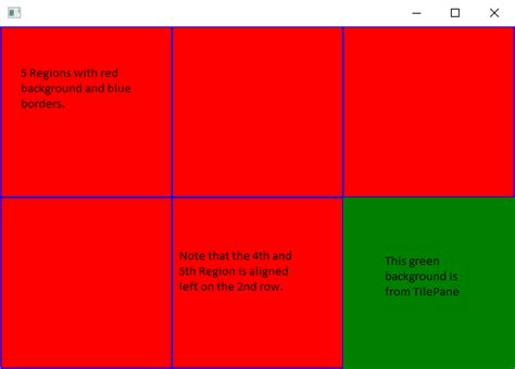 java javafx how to center a tilepane but place the