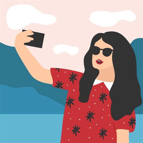 Vector De Ilustración De Selfie 225319 Vector En Vecteezy