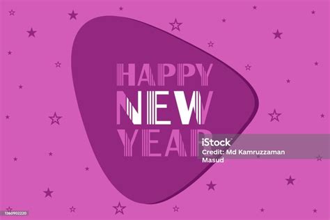 Happy New Year Typography Text On Iconic Background Design Celebrate