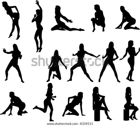 Illustration Sexy Woman Silhouettes Stock Vector Royalty Free 8334511