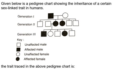 Observe The Pedigree Chart And Answer The Following Questions A I