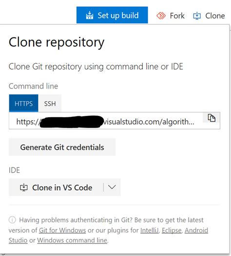 clone a git repository from azure devops to your local machine by using