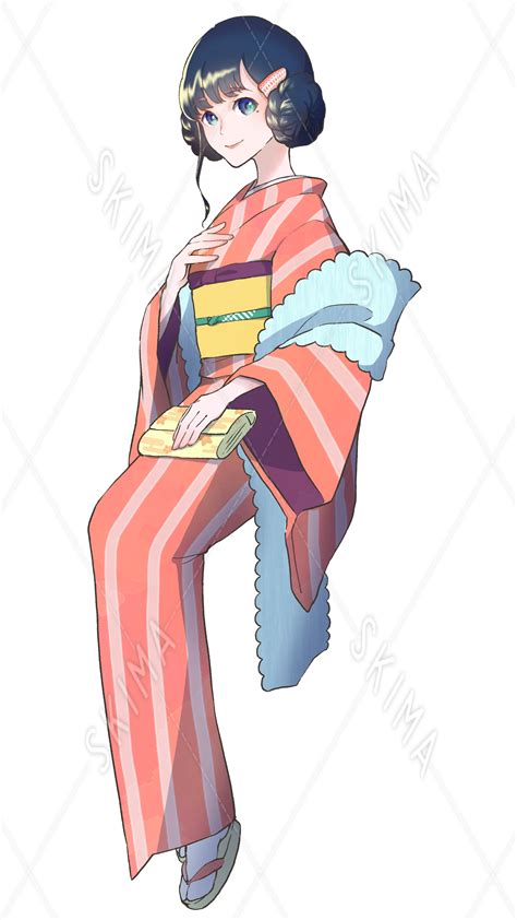 着物の女性 スキマ イラスト依頼・opt販売ならskima