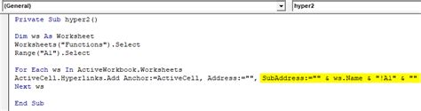vba hyperlink how to create hyperlink in excel vba with examples