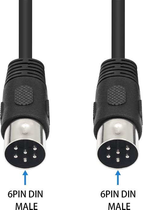 Buy Poyiccot Din 6 Pin Male Plug Cable 5feet 6 Pin Din Male To Male Av