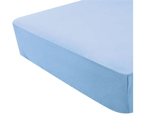 Drap Housse Uni En Jersey 60 X 120 Cm Bleu Ciel Drap Housse But