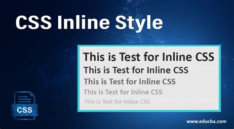 css inline style how does css inline style work with examples