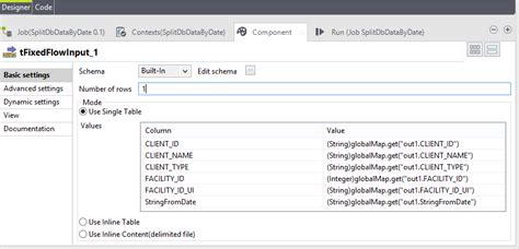talend split mysql table on date column and store result in different