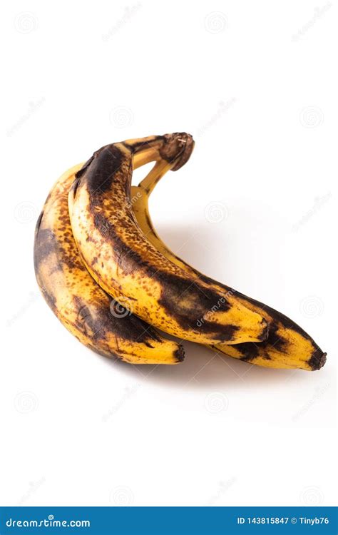 Fase Do Conceito Do Alimento Passado Das Bananas No Fundo Branco Imagem