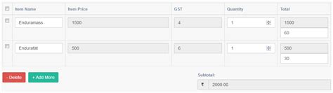 jquery store multiple rows data from dynamic tabular form in php