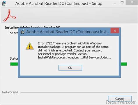 fix adobe acrobat reader dc newer version already installed error