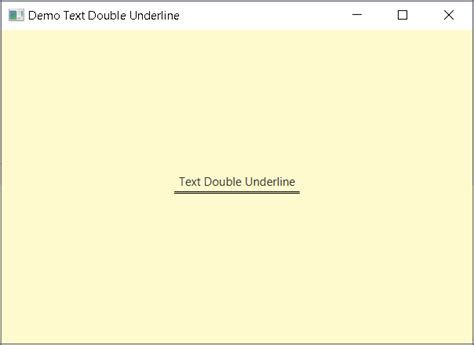 how to make text double underline in javafx learning to