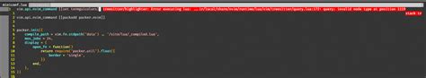 lua parsing error cannot highlight strings in delimiters