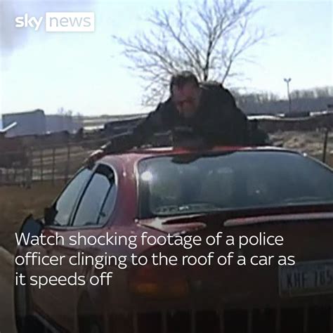 Sky News On Twitter Shocking Footage Shows A Police Officer Clinging