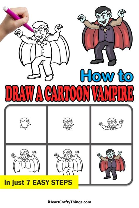 Cartoon Vampire Drawing How To Draw A Cartoon Vampire Step By Step