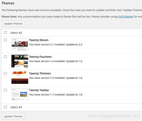 how to disable wordpress theme update notifications blogger tips and