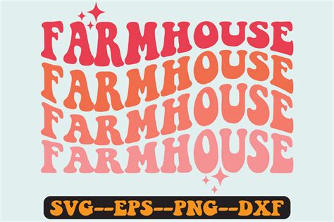 Farmhouse Groovy Retro Svg Design Graphic By Fallensvgworld · Creative
