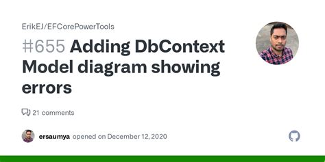 adding dbcontext model diagram showing errors · issue 655 · erikej