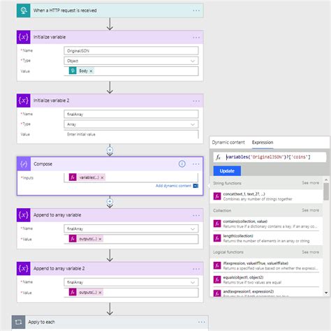insert multiple json objects into an excel file power platform community