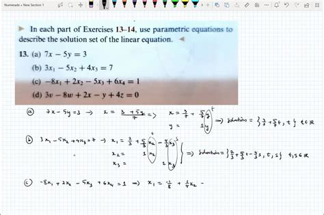 solved in each part of exercises 13 14 use parametric equations to
