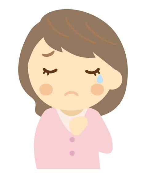 悲しんでいる若い女性のイラスト 無料のフリー素材 イラストエイト