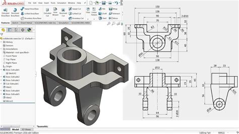 solidworks tutorial for beginners exercise 53 youtube