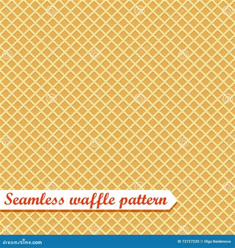 Waffles Seamless Vector Pattern Stock Vector Illustration Of