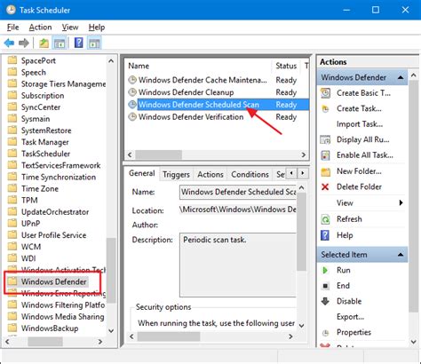 how to schedule a scan in windows defender