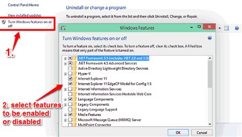 selectively enable or disable features in windows 10