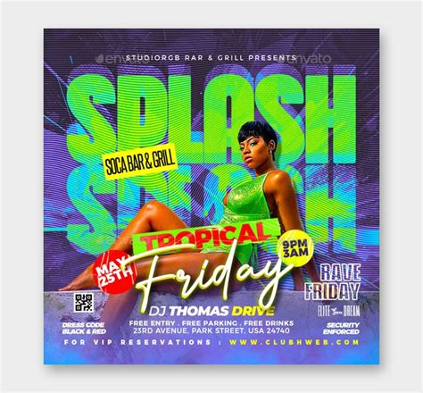 Tropical Summer Party Flyer Template Psd Ksioks