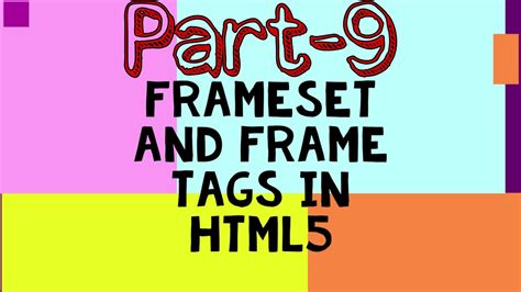 introduction to frameset and frame tags in html5 using vscode html