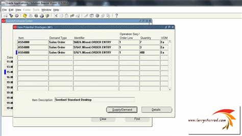 inv viewing potential shortages oracle applications training youtube