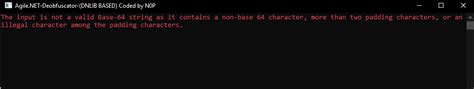 the input is not a valid base 64 string as it contains a non base 64