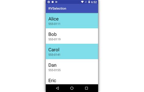 how to add multiple selection to android recyclerview