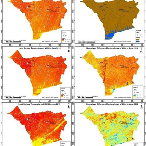 Spatiotemporal Variations In Lst And Ndmi Figure 5 Shows Variations