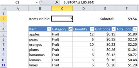 count visible rows in a filtered list in excel august 21 2023 excel