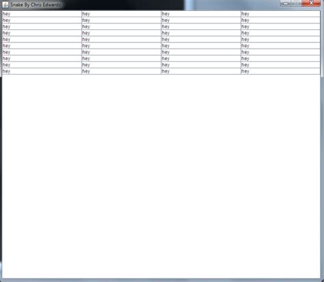 java jtable why is my table not displaying as expected