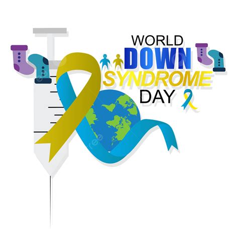 Vector Cinta Diseño Del Día Mundial Del Síndrome De Down Con Mapa Png
