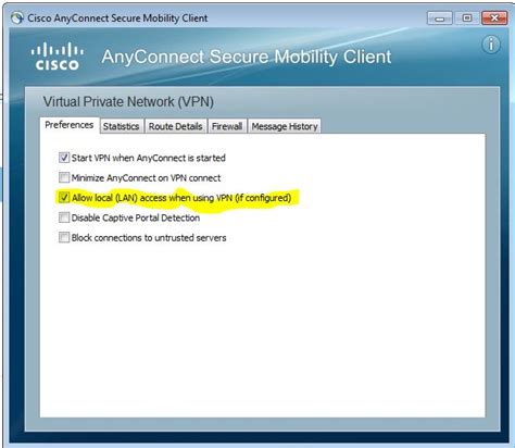 solved no internet access whilst connected to cisco vpn client cisco