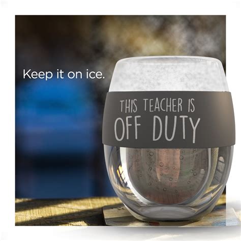 Soho Stemless Wine Glass This Teacher Is Off Duty Encased